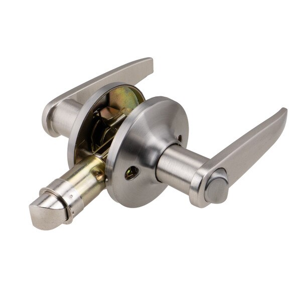 Global Link RV Interior Lever Style Privacy Lockset, Brushed Satin Nickel